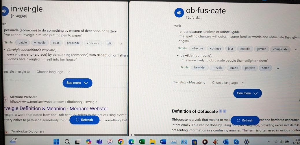 Obscure, Inveigle, Obfuscate! – Inga Nelson Writes