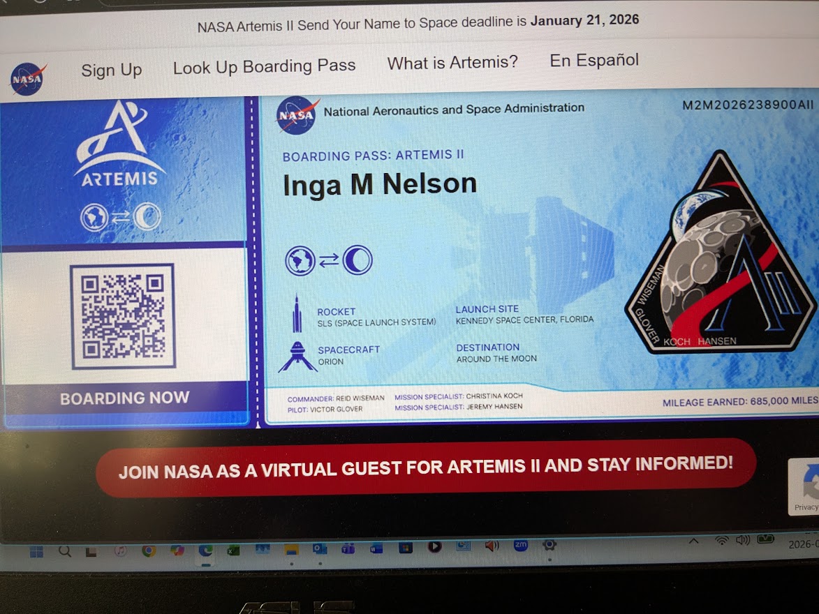 Artemis II Fun – Inga Nelson Writes